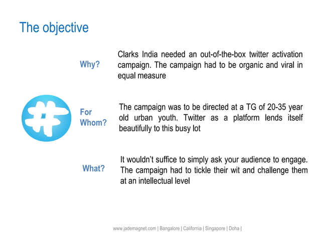 Social Media Case Study: How Clarks Trended on Twitter with its #ifshoescouldtalk Campaign | PPT