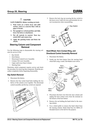 Clark tmx12 25 forklift service repair manual | PDF