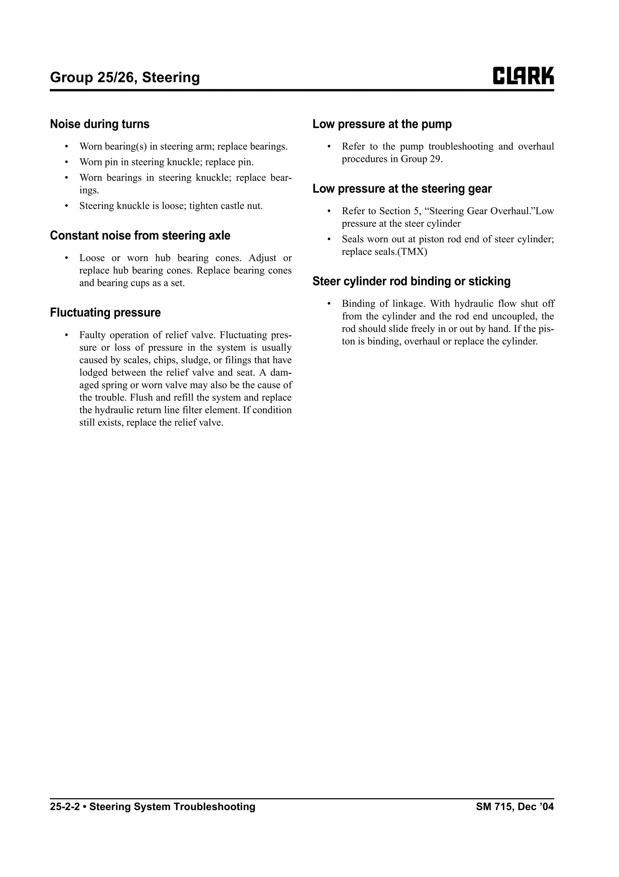 Clark tmx12 25 forklift service repair manual | PDF