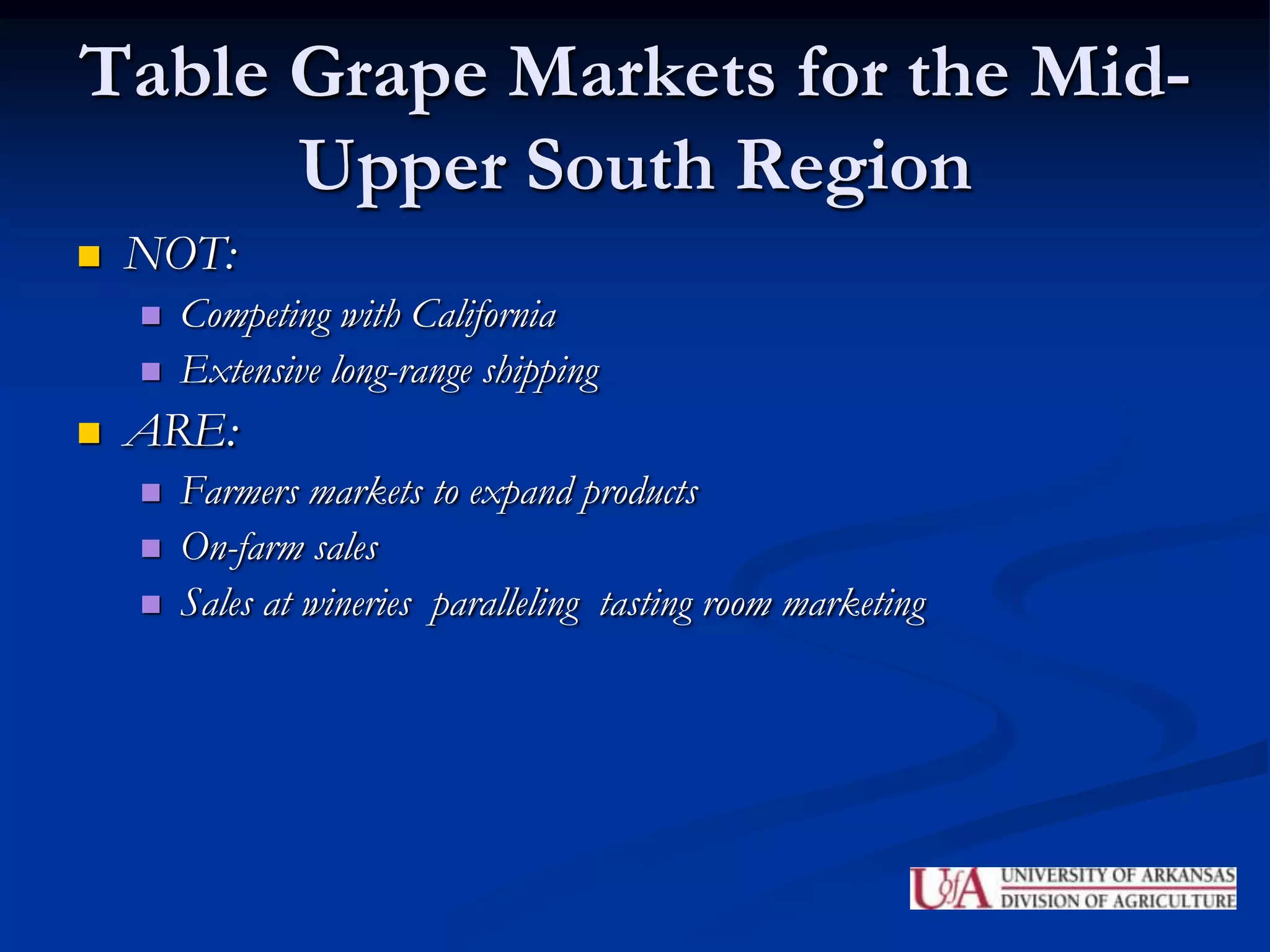 Table Grape Production and Varieties, by John R. Clark | PPT
