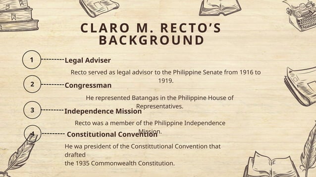 Claro M. Recto PowerPoint presentation.. | PPTX