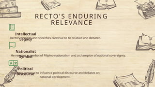 Claro M. Recto PowerPoint presentation.. | PPTX