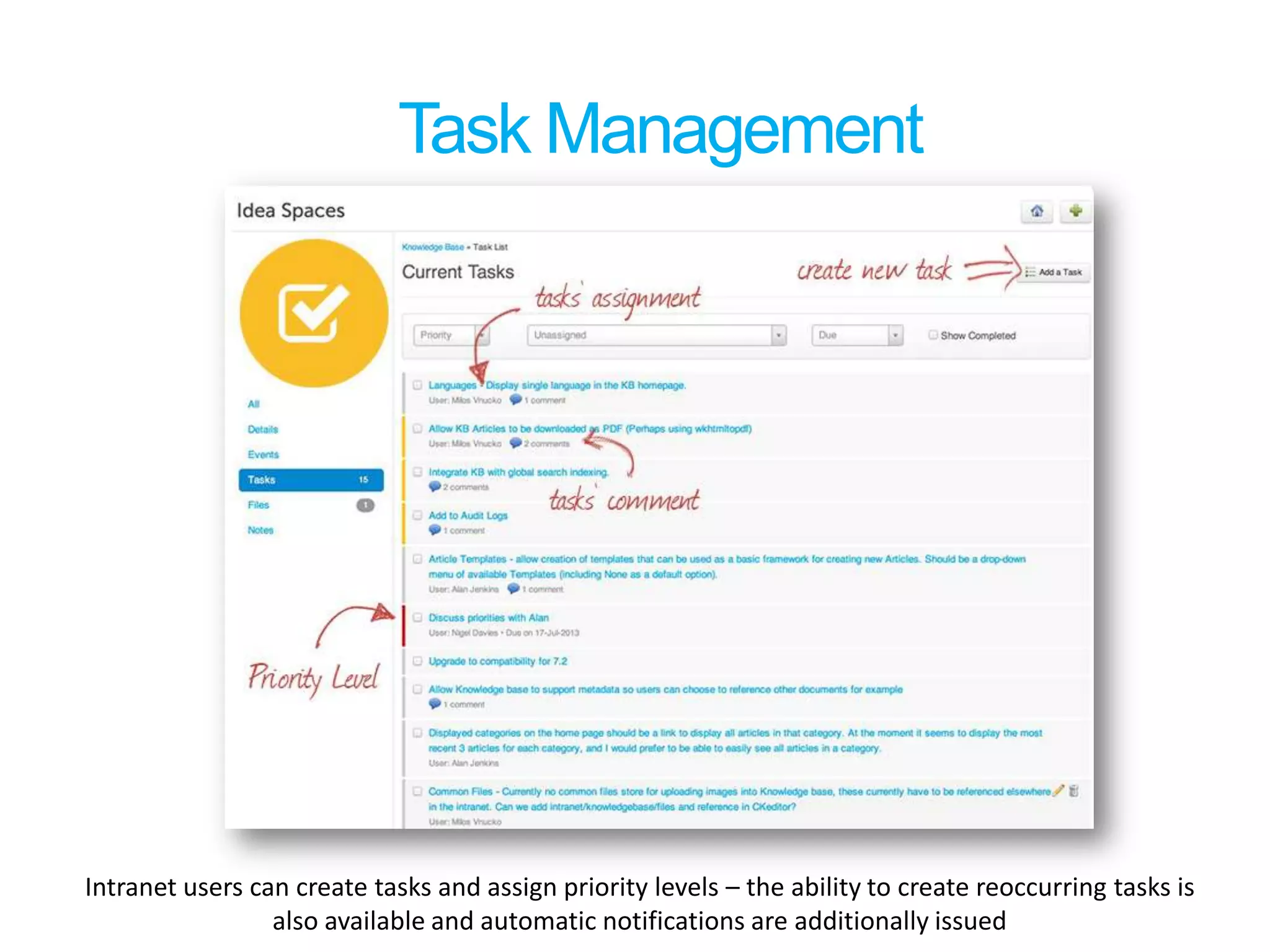 Social Project Management Intranet App by Claromentis Intranet Software ...