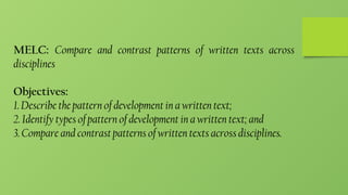 Reading and Writing. The Patterns of Development.pptx
