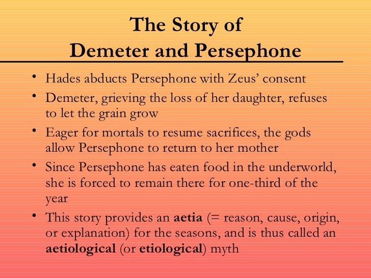 Persephone And Demeter Story