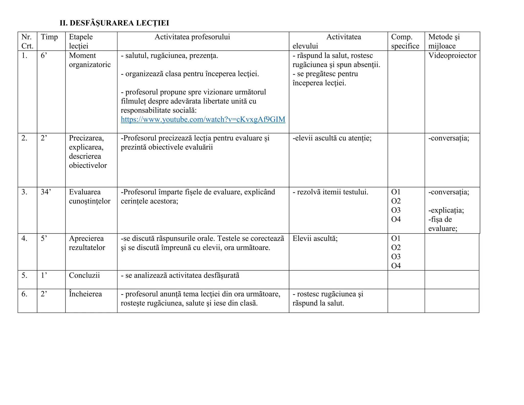 Clasa a VIII a.doc proiect didactic detaliat | DOC
