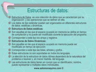 Clase 10 Estructuras De Datos Y Arreglos | PPT