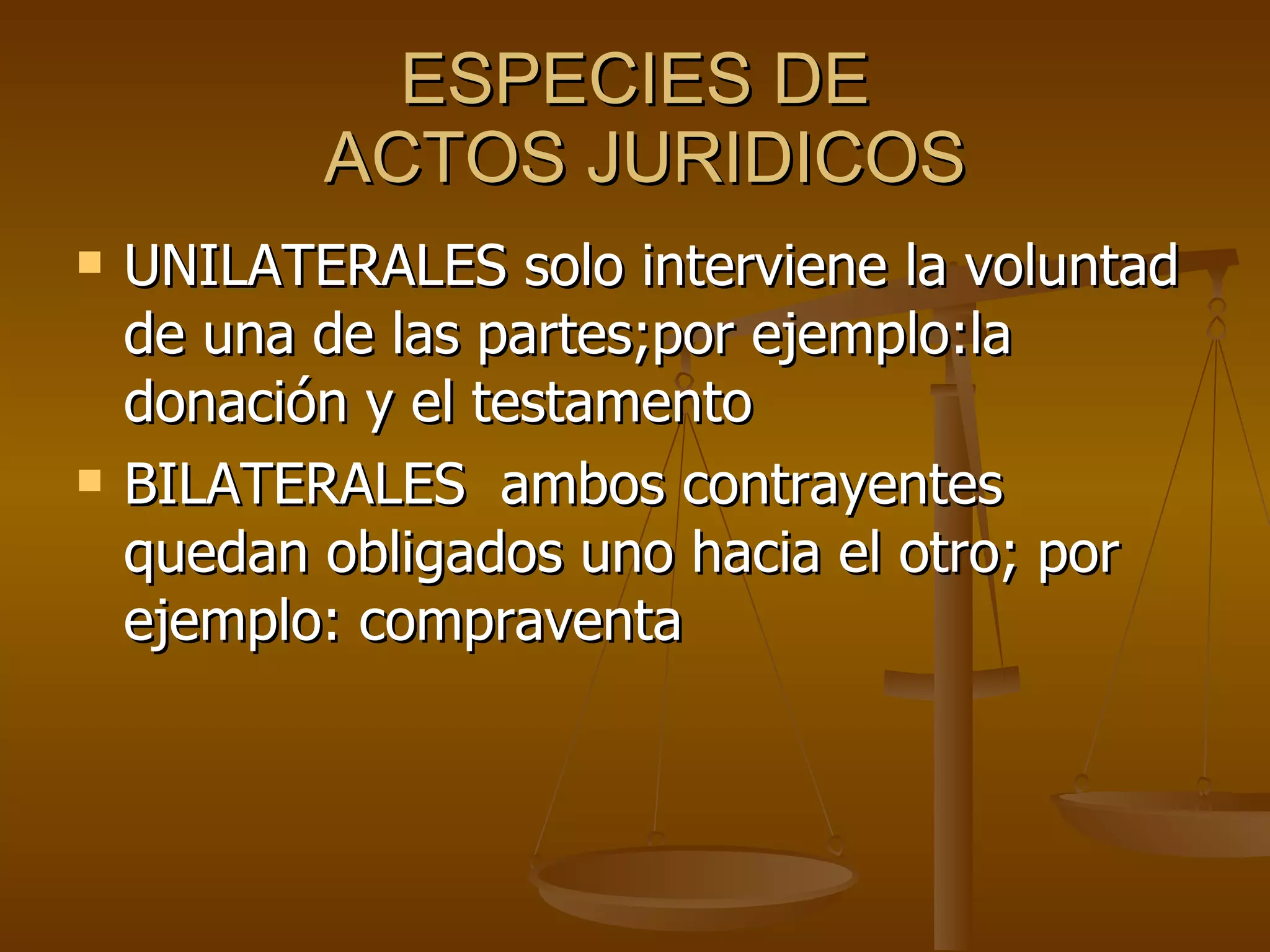 Teoría de los hechos y actos jurídicos | PPT