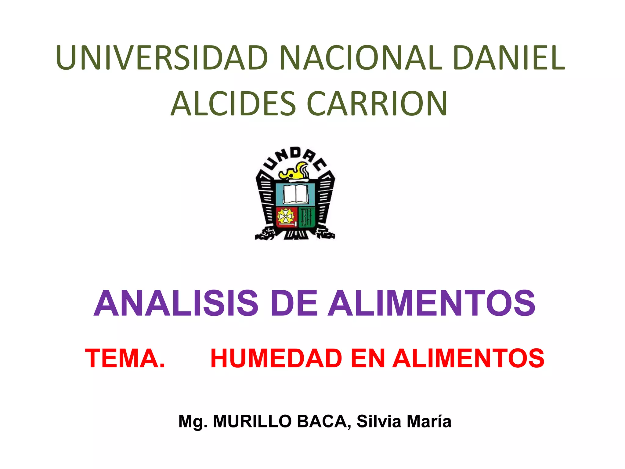 humedad-en-alimentos | PPT