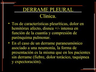 Semiología del Derrame Pleural | PPT