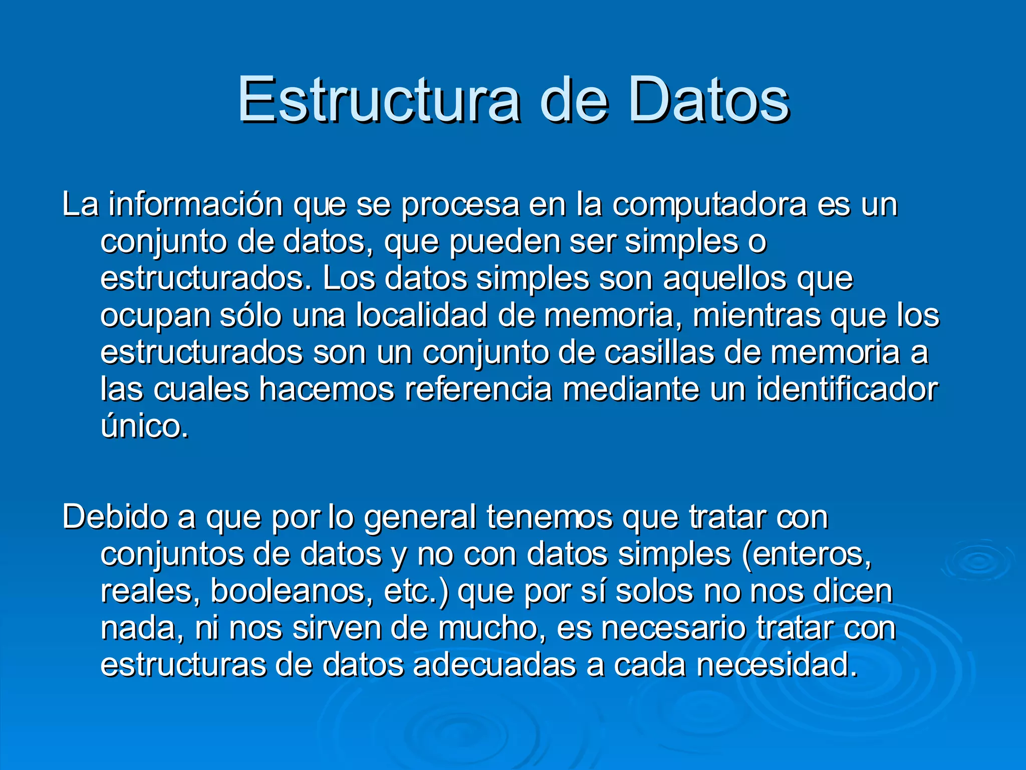 Clase I Estructura de Datos | PPT