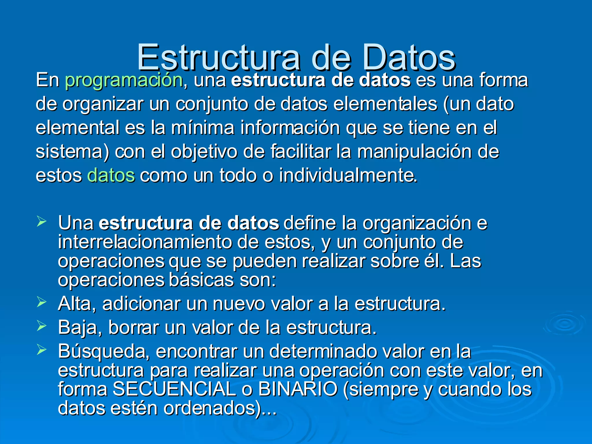 Clase I Estructura de Datos | PPT