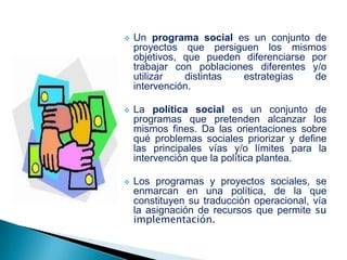Desarrollo de proyectos sociales | PPTX