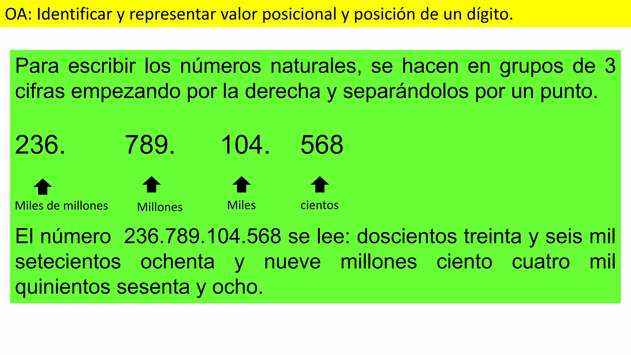 Quinto básico Clase 01 identificar y representar valor posicional y ...