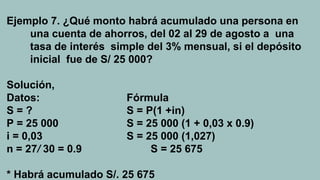 CLASE 02 DE MATEMÁTICA FINANCIERA, INTERES SIMPLE Y EJERCICIOS.pptx