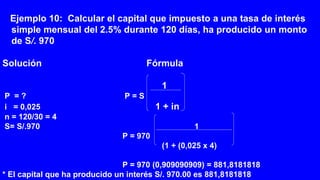 CLASE 02 DE MATEMÁTICA FINANCIERA, INTERES SIMPLE Y EJERCICIOS.pptx