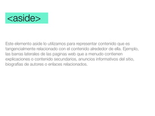 Etiquetas estructurales en HTML5 | PDF