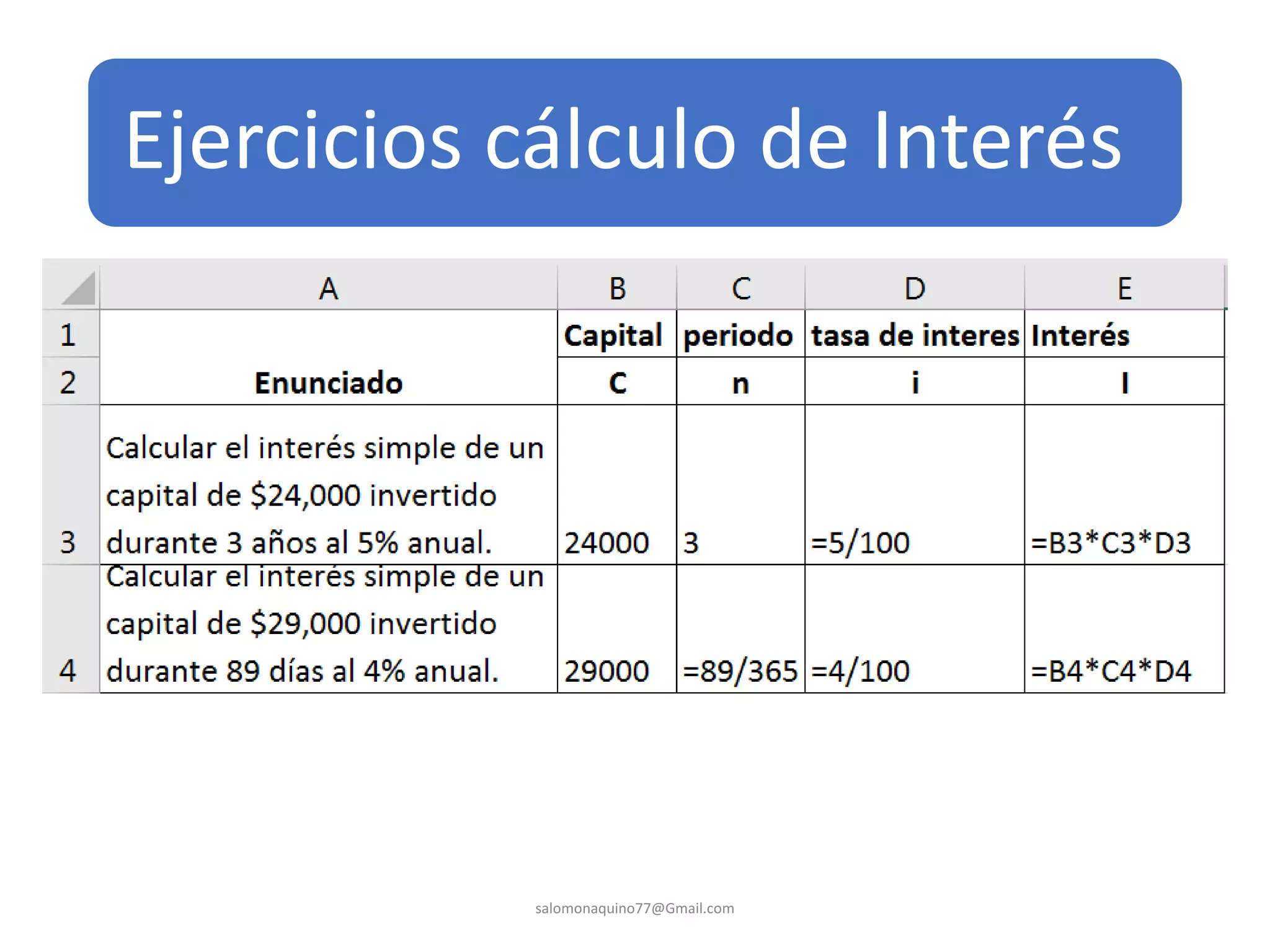Clase 04 formulas de interés simple en Excel | PDF | Stocks and Bonds ...