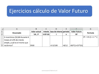 Clase 04 formulas de interés simple en Excel | PDF