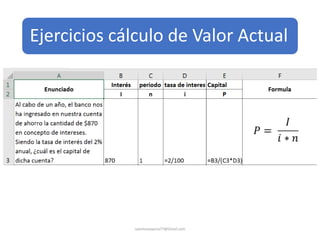 Clase 04 formulas de interés simple en Excel | PDF