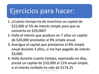 Clase 04 formulas de interés simple en Excel | PDF