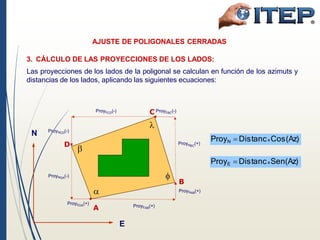 POLIGONALES CERRADAS Y ABIERTAS Y SU RESPETIVO CALCULO | PPTX