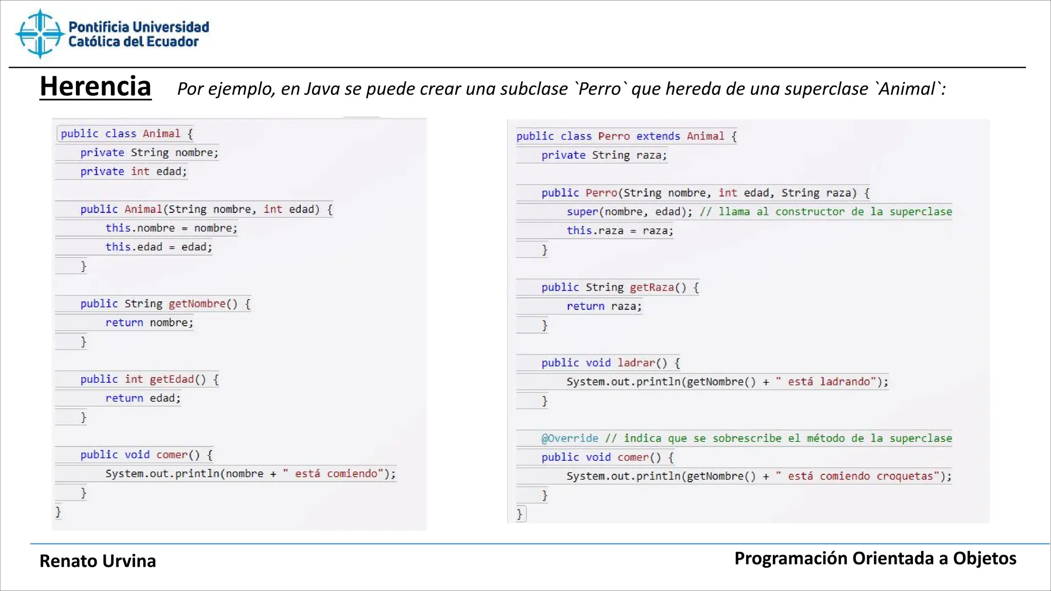 Introducción A Herencia Programación Orientada A Objetos Ppt 