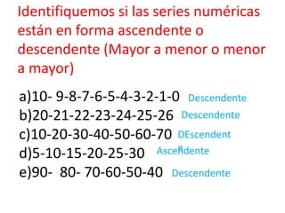 Clase 1. reconocer numeros y secuencias | PPT