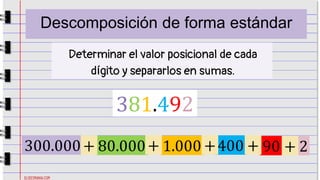 Clase 1. 5° básico A. grandes números valor posicional | PPTX