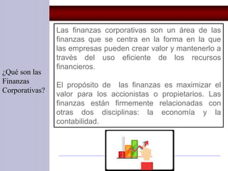 Conceptos sobre finanzas corporativas ppt | PPT