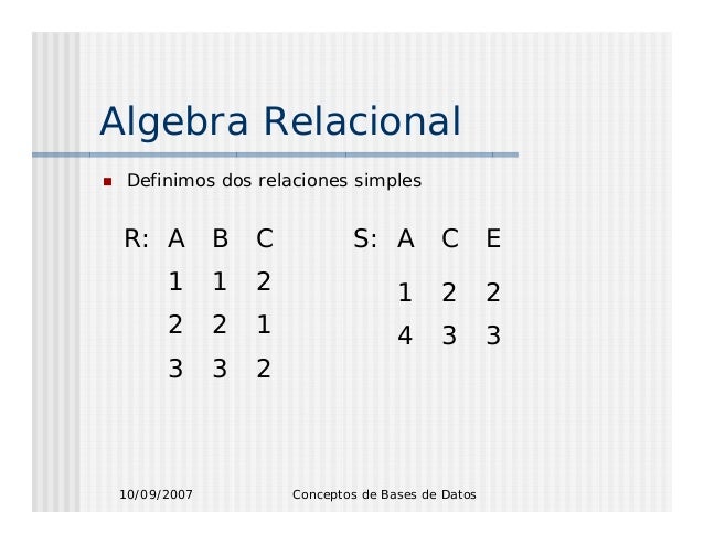 Algebra Relacional