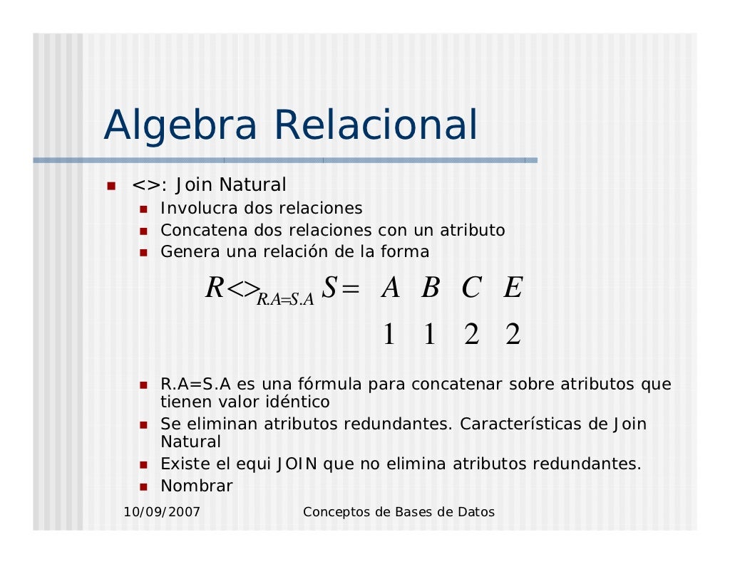 Algebra Relacional