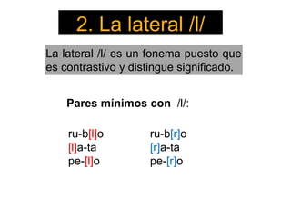 Clase 10a: La consonante lateral l- | PPTX