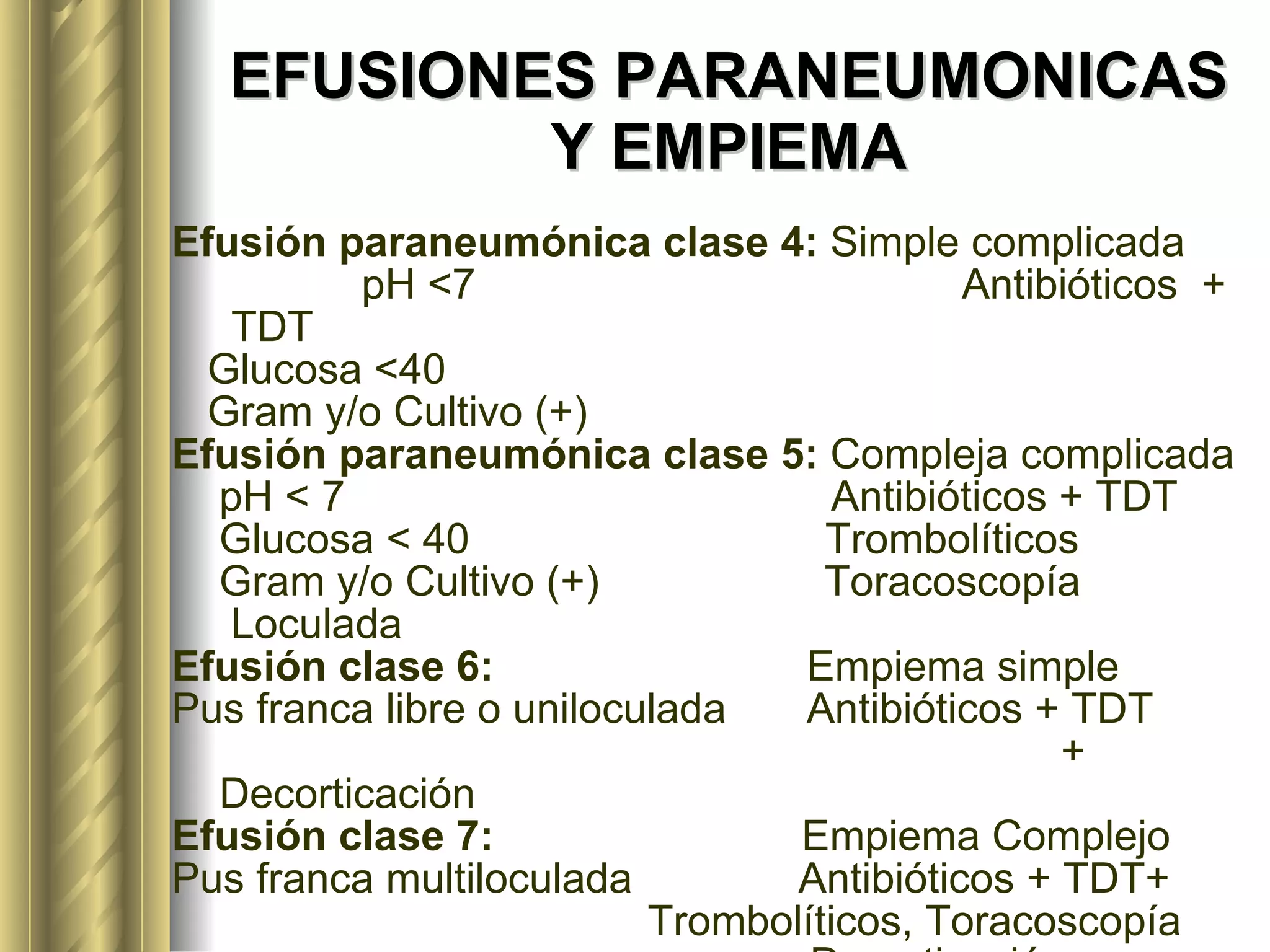 Clase 11 derrame pleural y empiema ciclo pasado | PPT