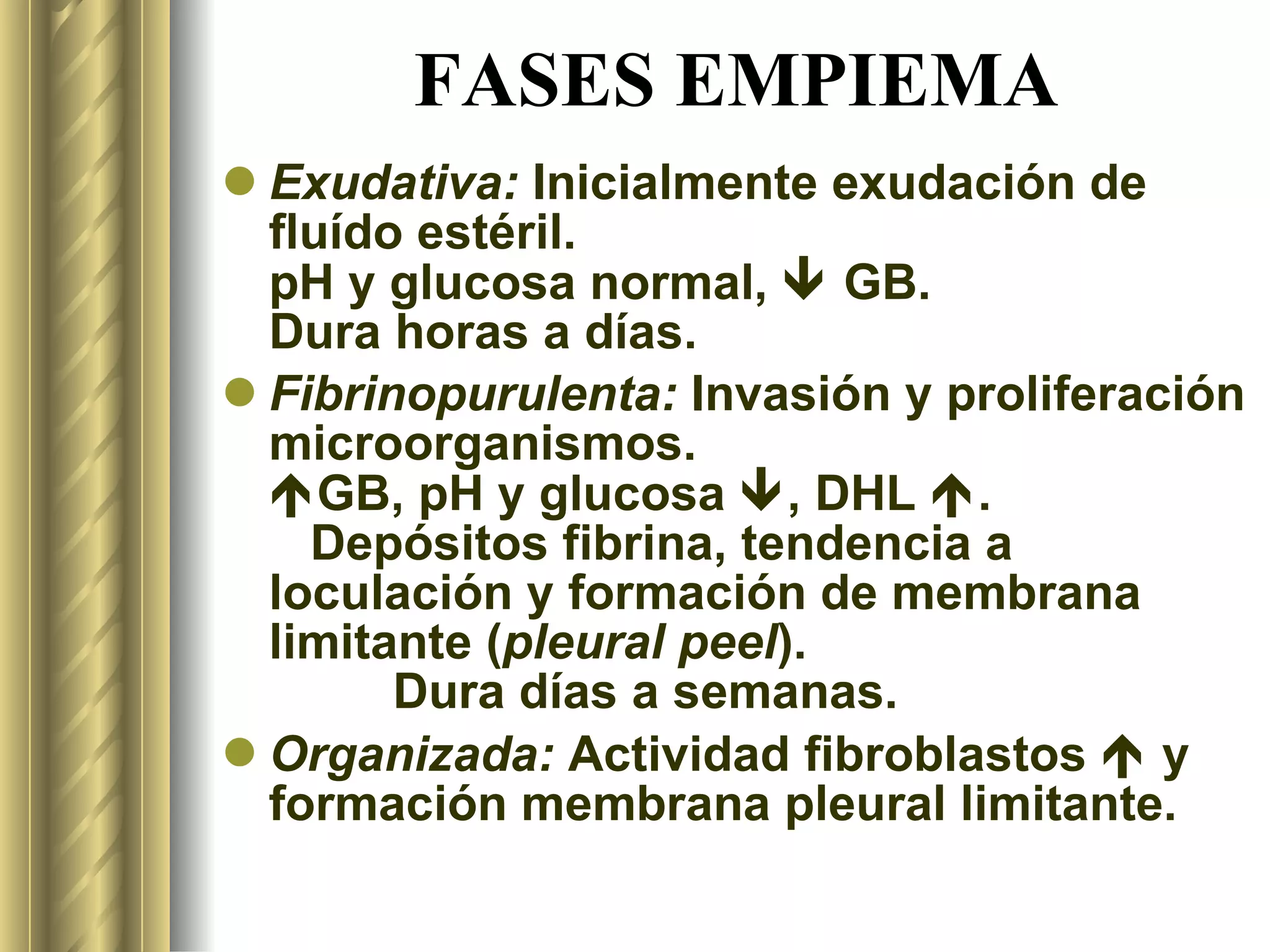 Clase 11 derrame pleural y empiema ciclo pasado | PPT