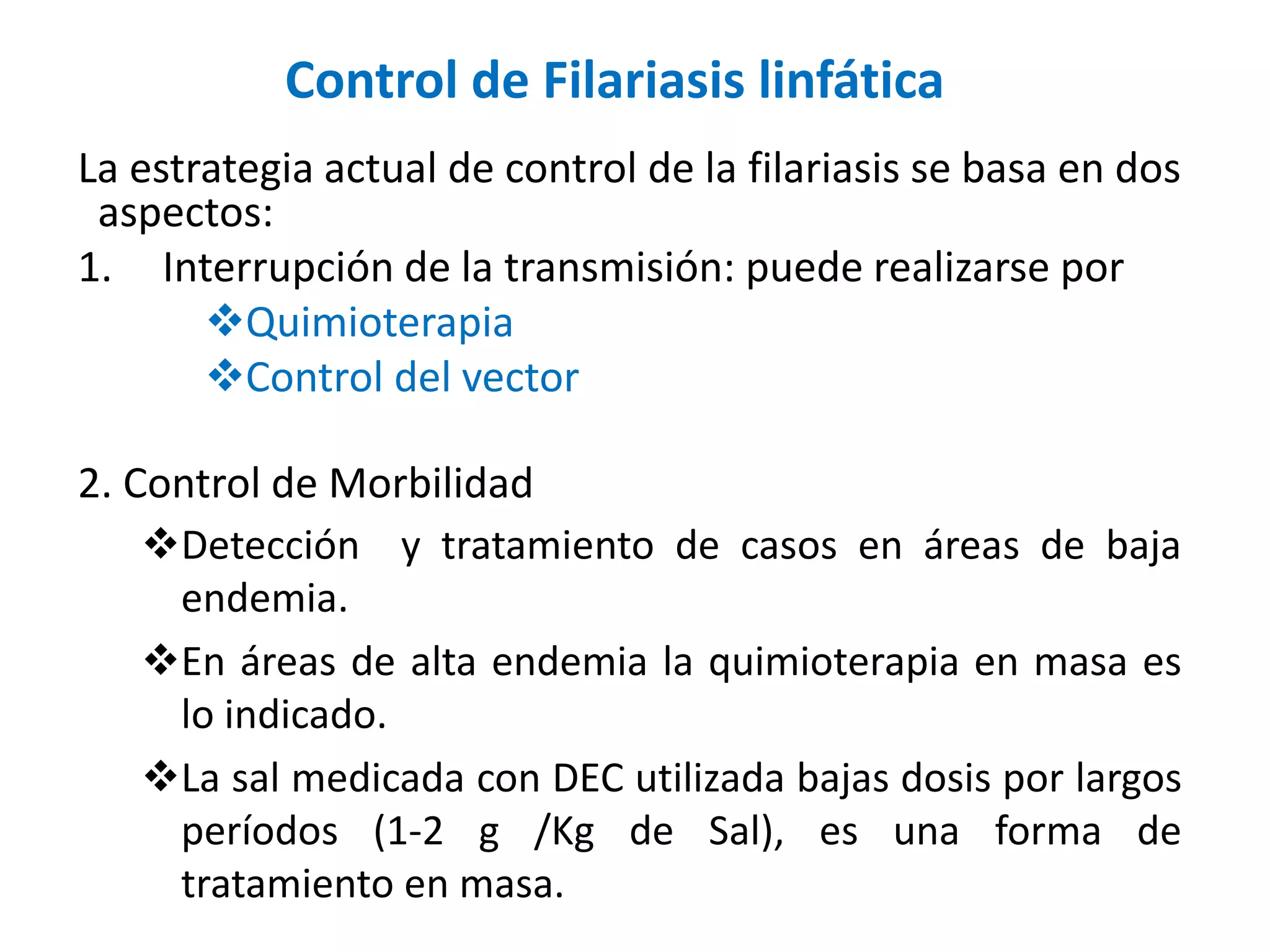 Clase 11 filariasis linfatica | PPTX