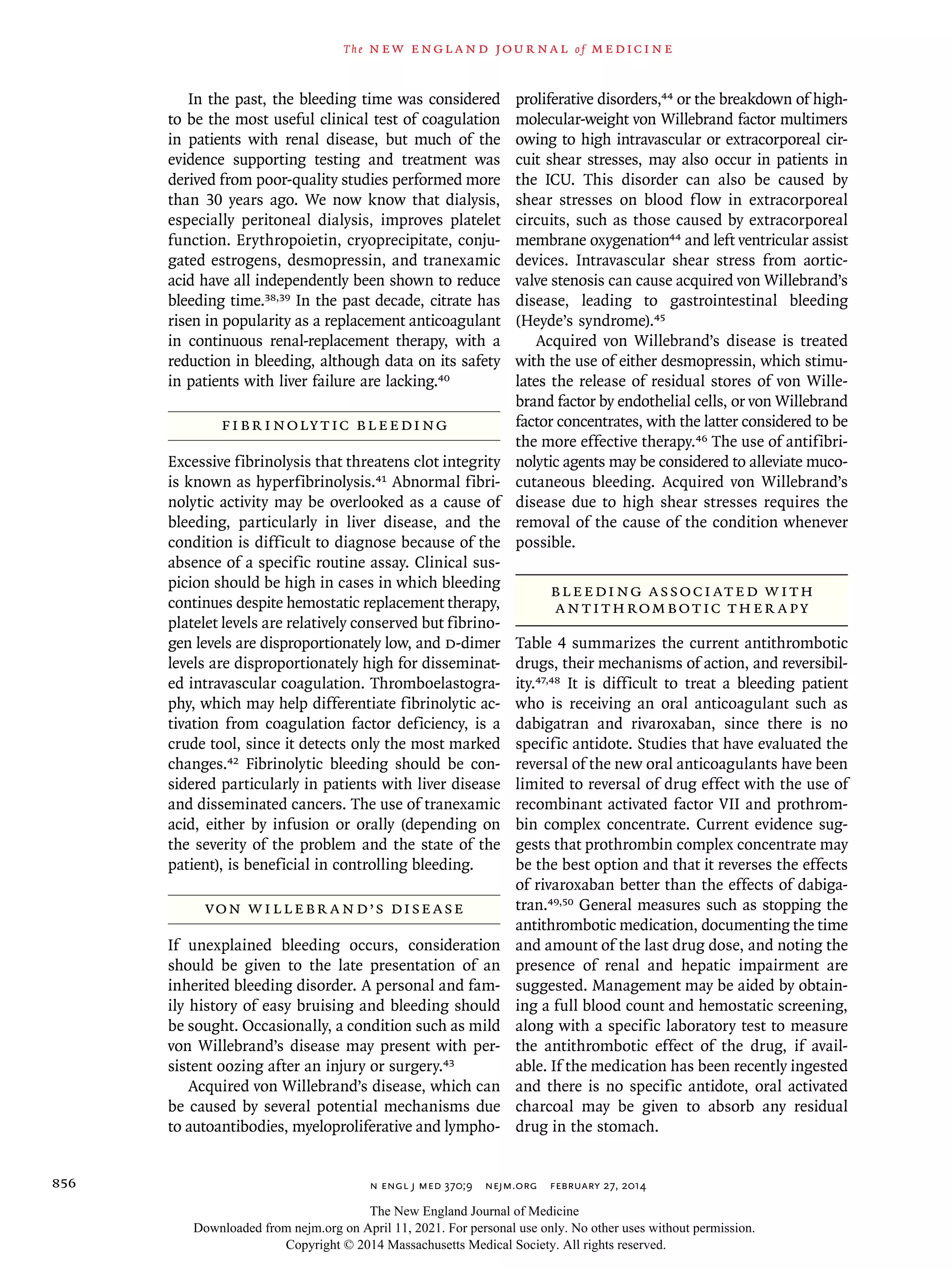 Bleeding and Coagulopathies in Critical Care (1).pdf