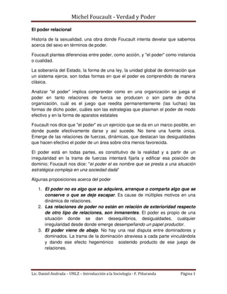 Clase 12 michel foucault - verdad y poder | PDF