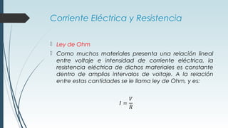 Clase 12 corriente electrica y resistencia | PPT
