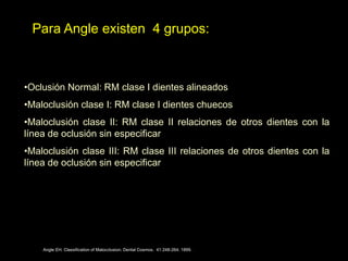 CLASIFICACIÓN DE LAS MALOCLUSIONES CLASE I | PDF
