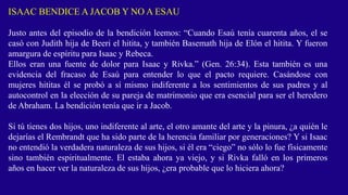 Clase 12 isaac, la bendición a jacob y su salida de casa (1) | PPTX
