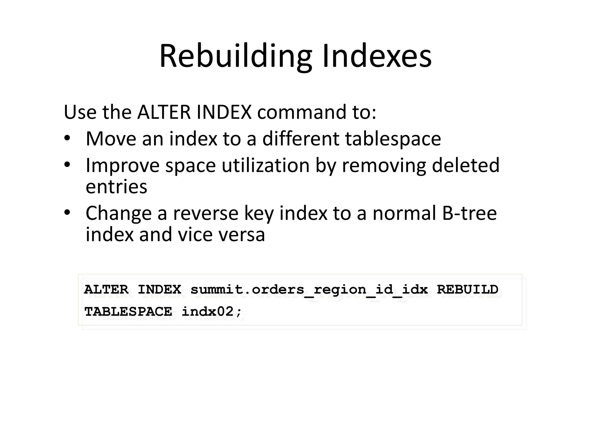 Clase 12 manejo indices modificada | PPTX