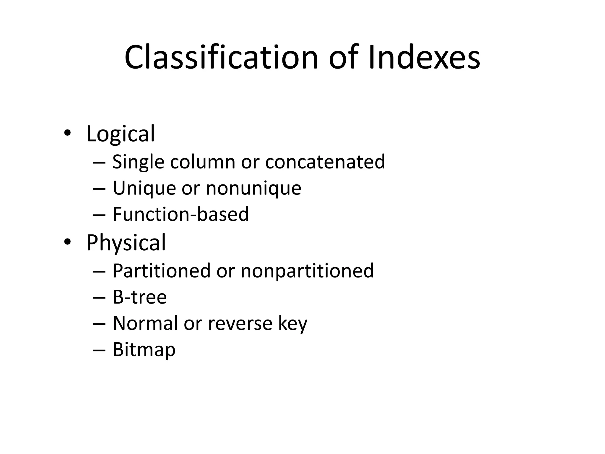 Clase 12 manejo indices modificada | PPTX