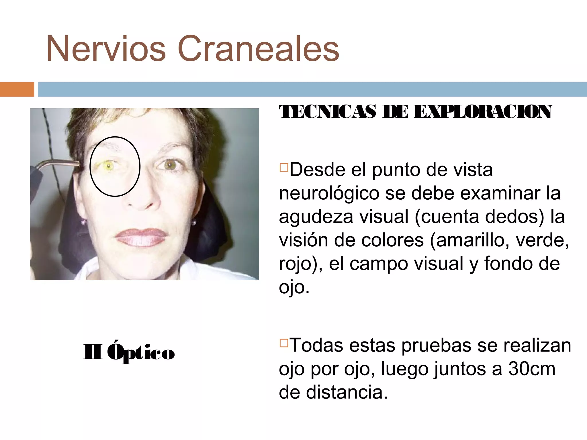 Clase 18 evaluacion pares craneales nervio facial | PPT