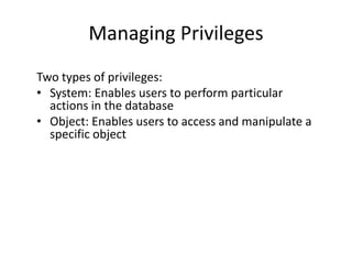 Clase 18 privilegios modificada | PPT