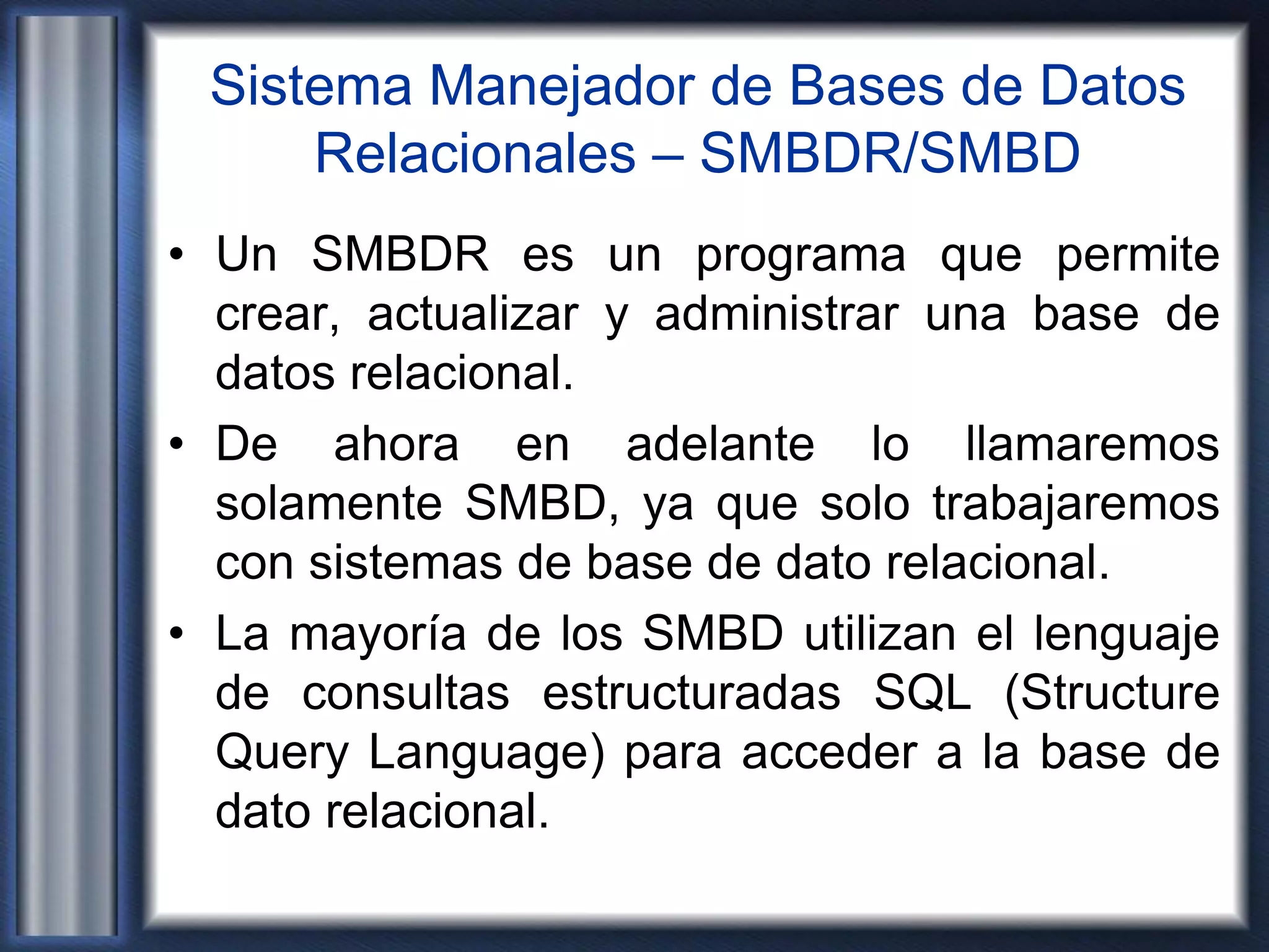 Unidad 1 - Clase 1 de Base de Datos | PDF