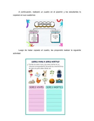CLASE 1 cs naturales.pdf reconocemos seres vivos e inertes | PDF