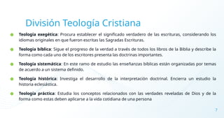 Teologia Biblica Y Sistematica En La Vida Pptx