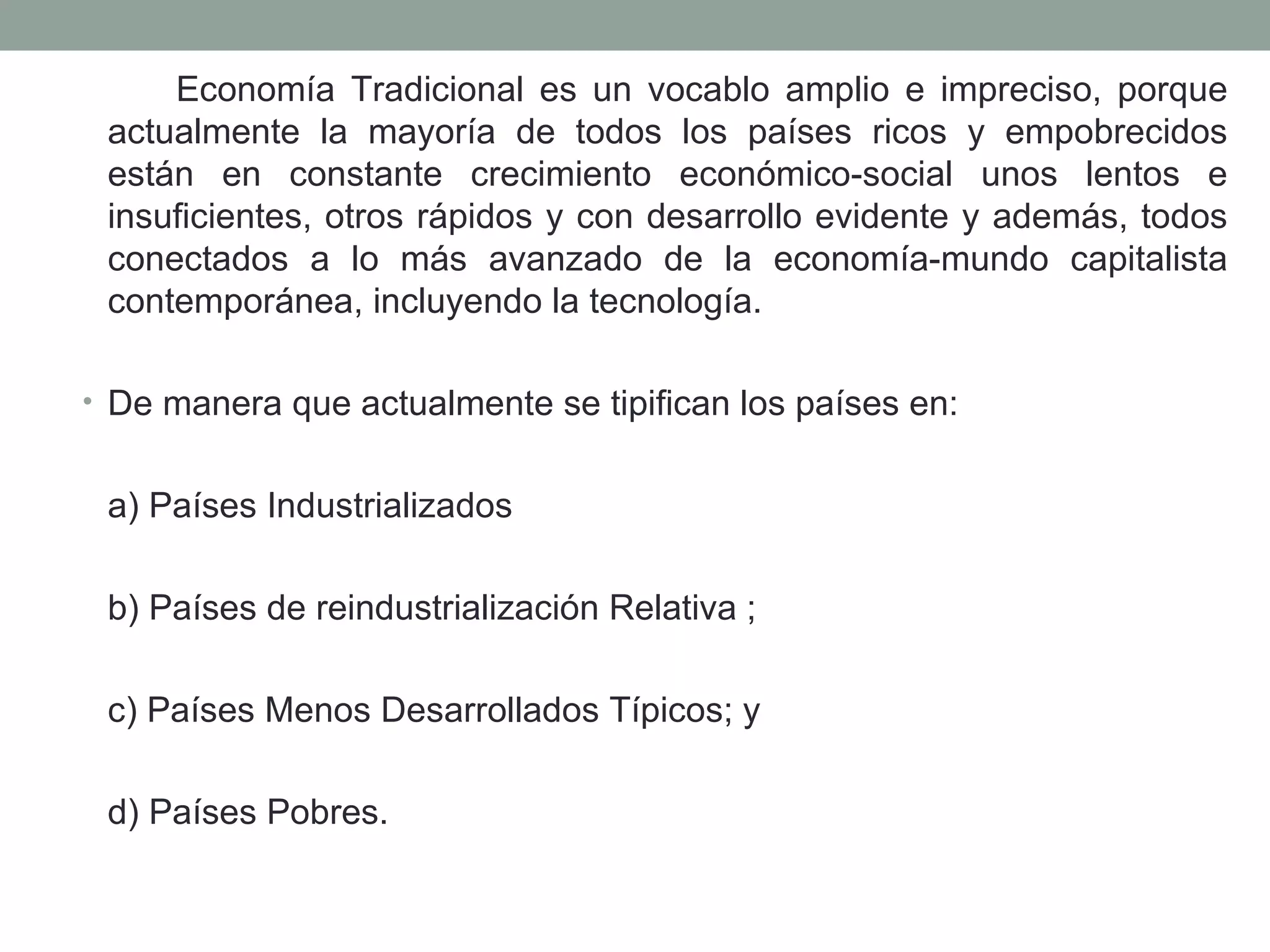 Economia de Recursos Naturales y Economia Tradicional | PPT