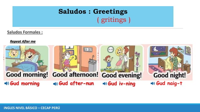 PRIMERA CLASE DE INGLES BASICO, SALUDOS | PPTX | Houses | Real Estate